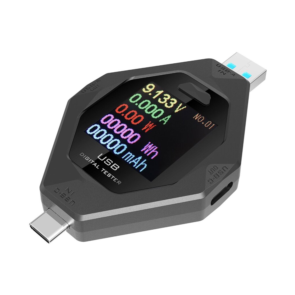 Высокоточный USB-тестер Type C с Цветным Экраном Type C PD Цифровой Мультиметр