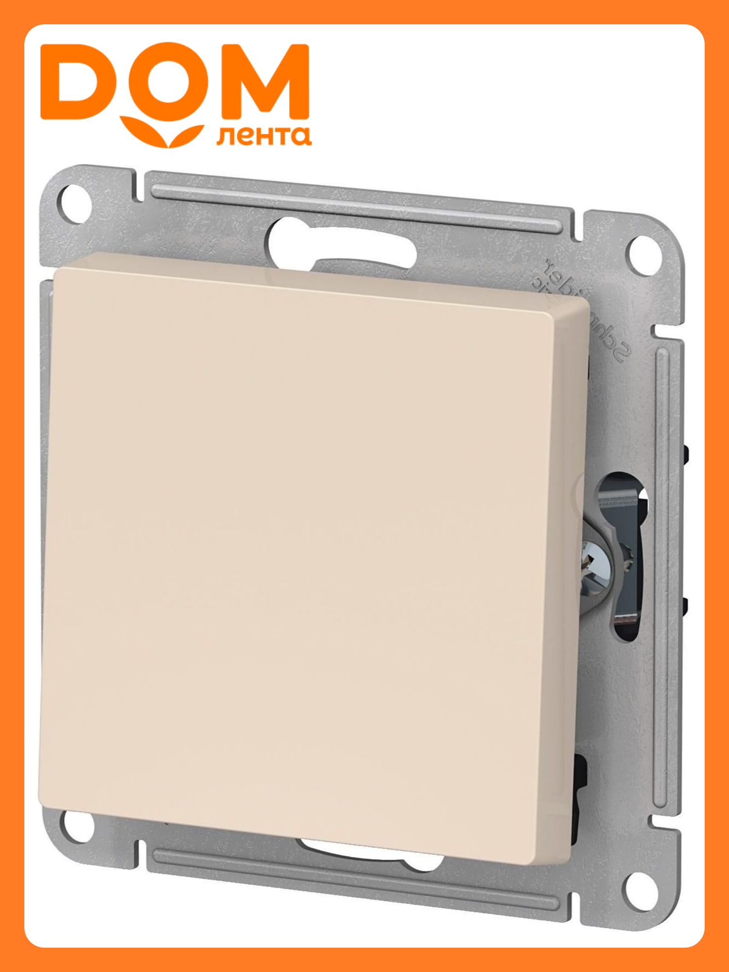 Выключатель Schneider Electric "Atlas Design" ATN000271, бежевый, скрытый монтаж, 1 клавиша