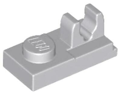 Деталь Lego 92280 Plate, Modified 1 x 2 with Clip with Center Cut on Top