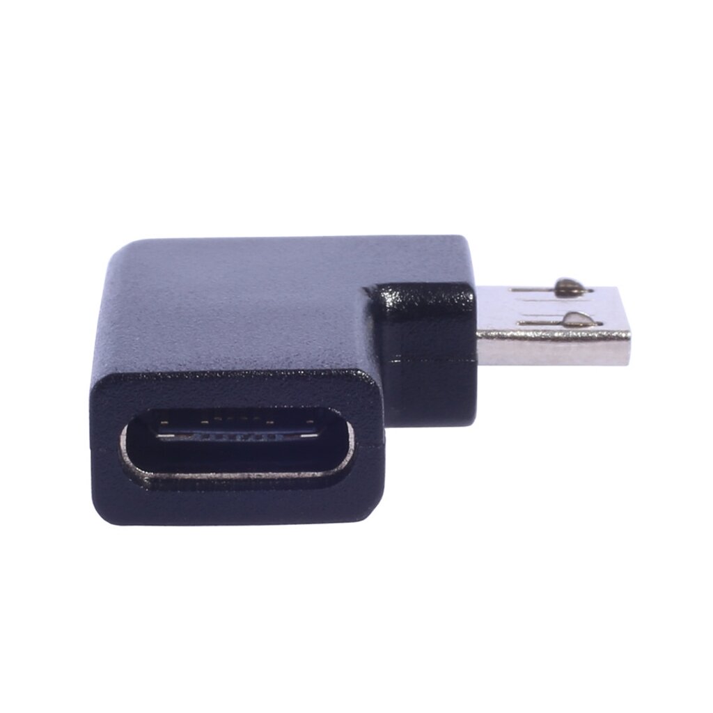 Угловой адаптер Micro USB к TypeC, 90-градусный конвертер