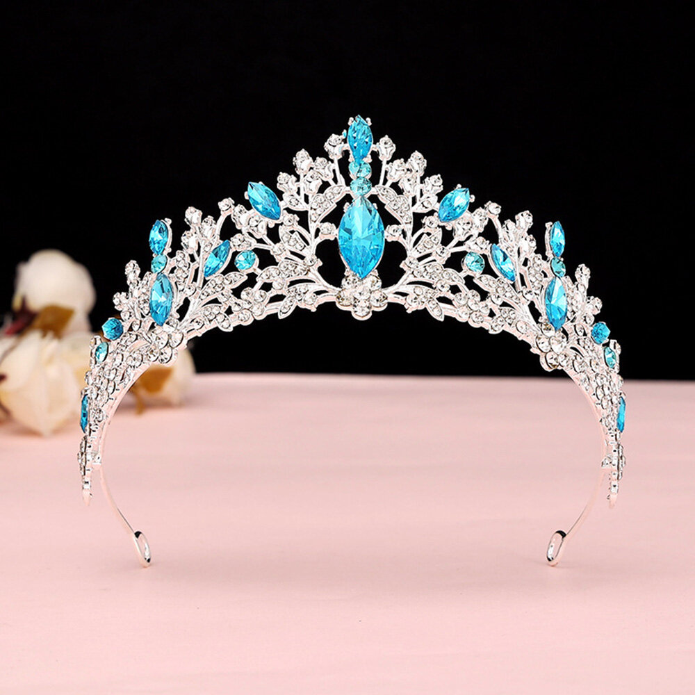 Диадема женская с камнями — корона на голову для свадьбы, выпускного, вечеринки и праздничного образа на торжество