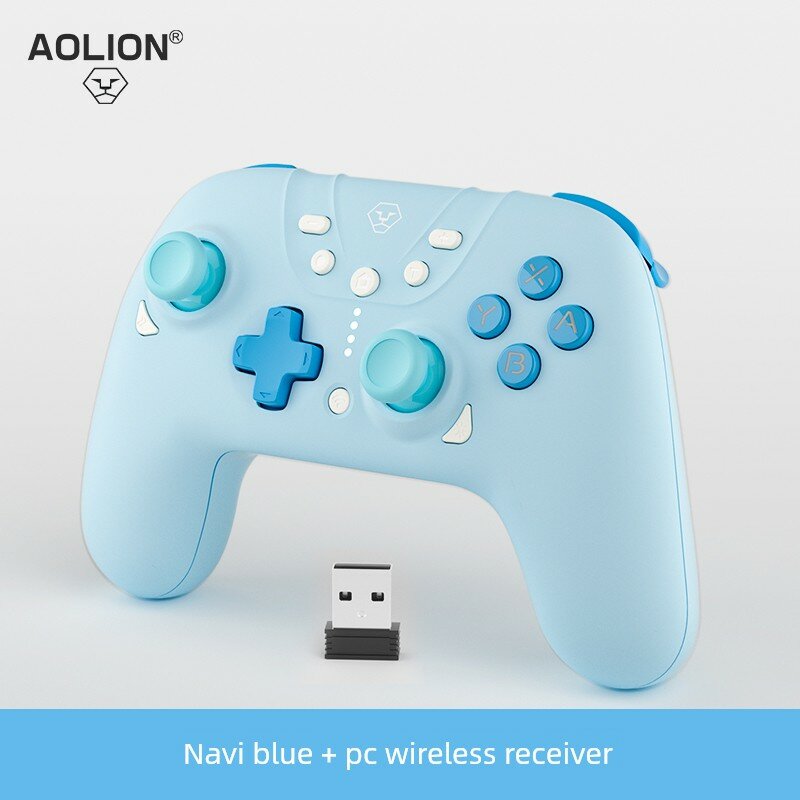 AOLION Pro беспроводной игровой контроллер с Hall-джойстиком и USB-приемником в цвете Норвежский синий для Nintendo