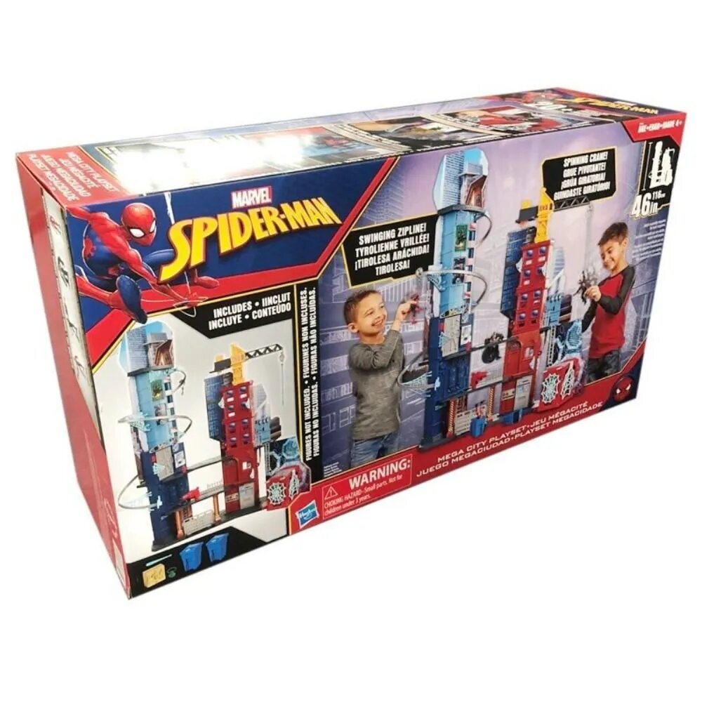 116см Hasbro Marvel Человек-паук Super City Deluxe Scene Set Mega Battle Set Высота После Сборки