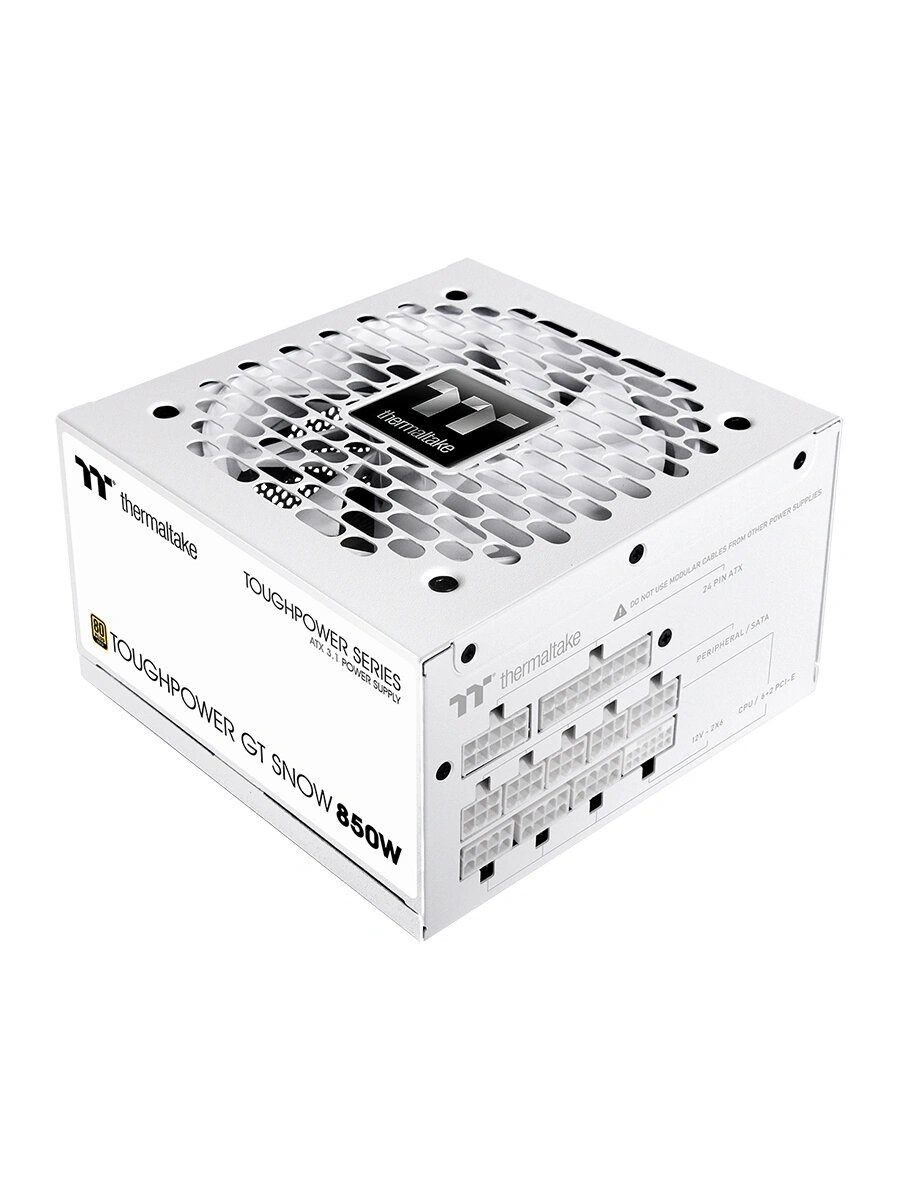 Блок питания Thermaltake ATX 850W Toughpower GT Gen.5 SNOW 80+ gold 24pin APFC 120mm fan 6xSATA Cab Manag RTL