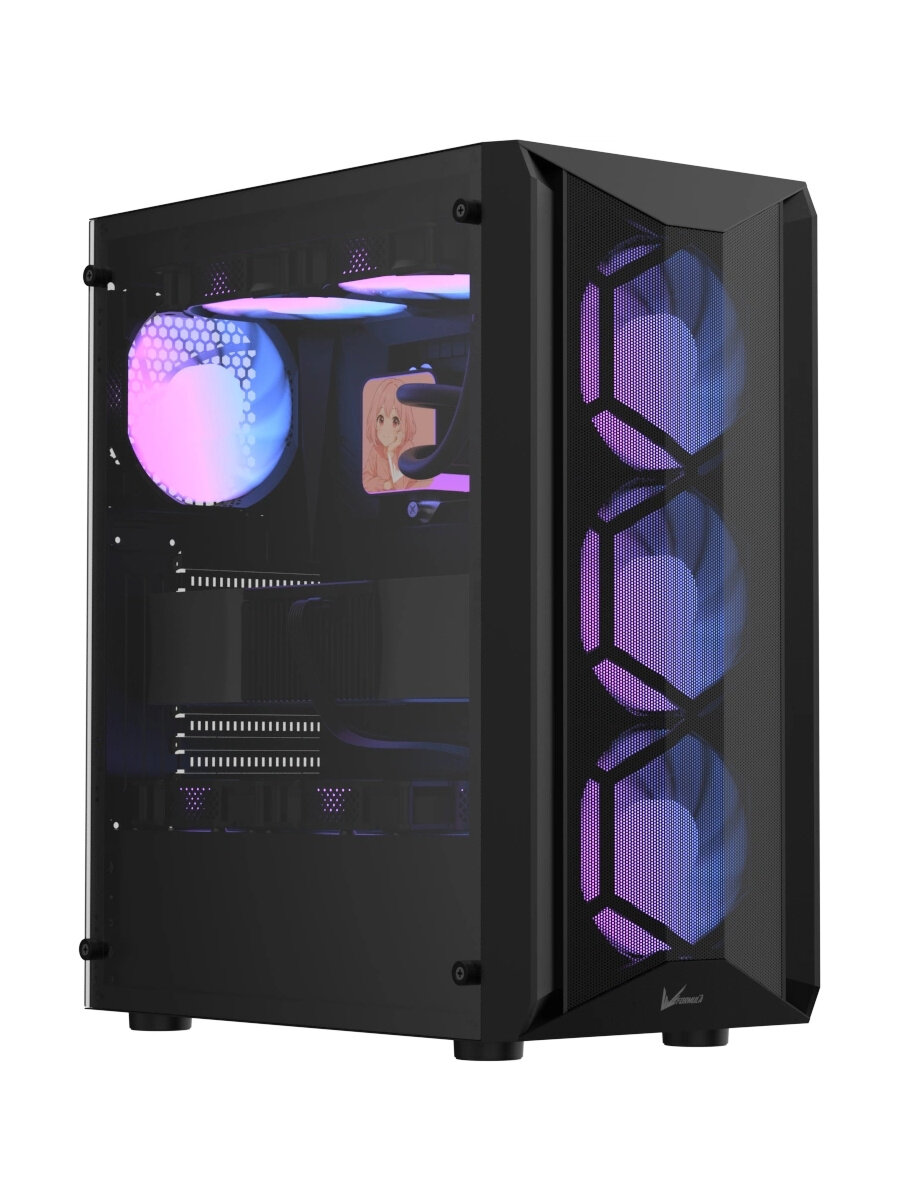 Корпус Formula Air Power G1 Plus черный без БП ATX 5x140mm 1xUSB2.0 1xUSB3.0 audio bott PSU