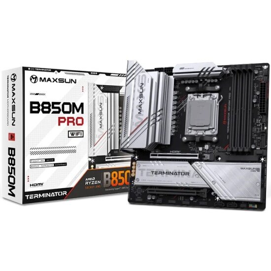 Материнская плата Maxsun MS-Terminator B850M PRO WIFI (AM5, mATX)