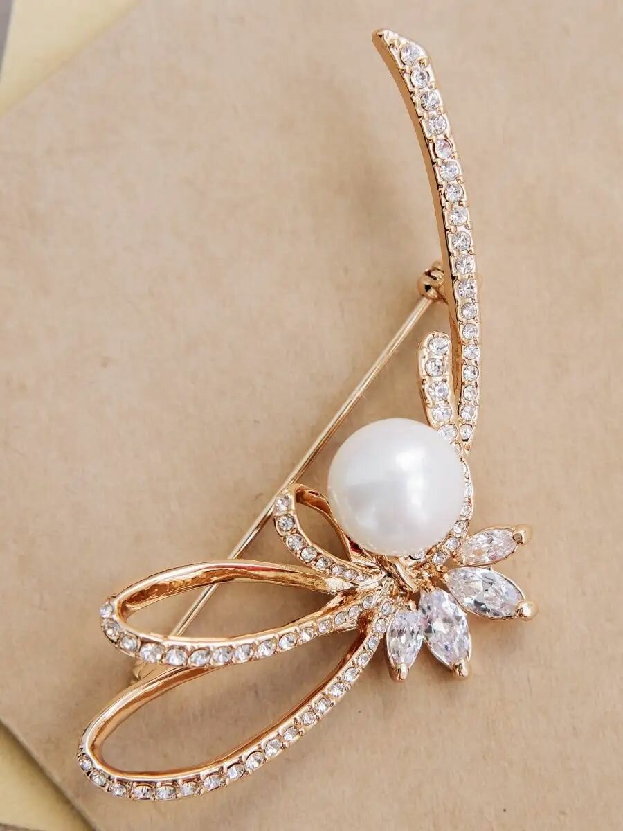 Брошь MONASHOP, кристаллы Swarovski, кристалл