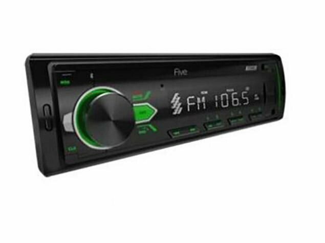 Автомагнитола FIVE F24G 1din/зеленая/Bluetooth/USB/AUX/SD/FM/4*50