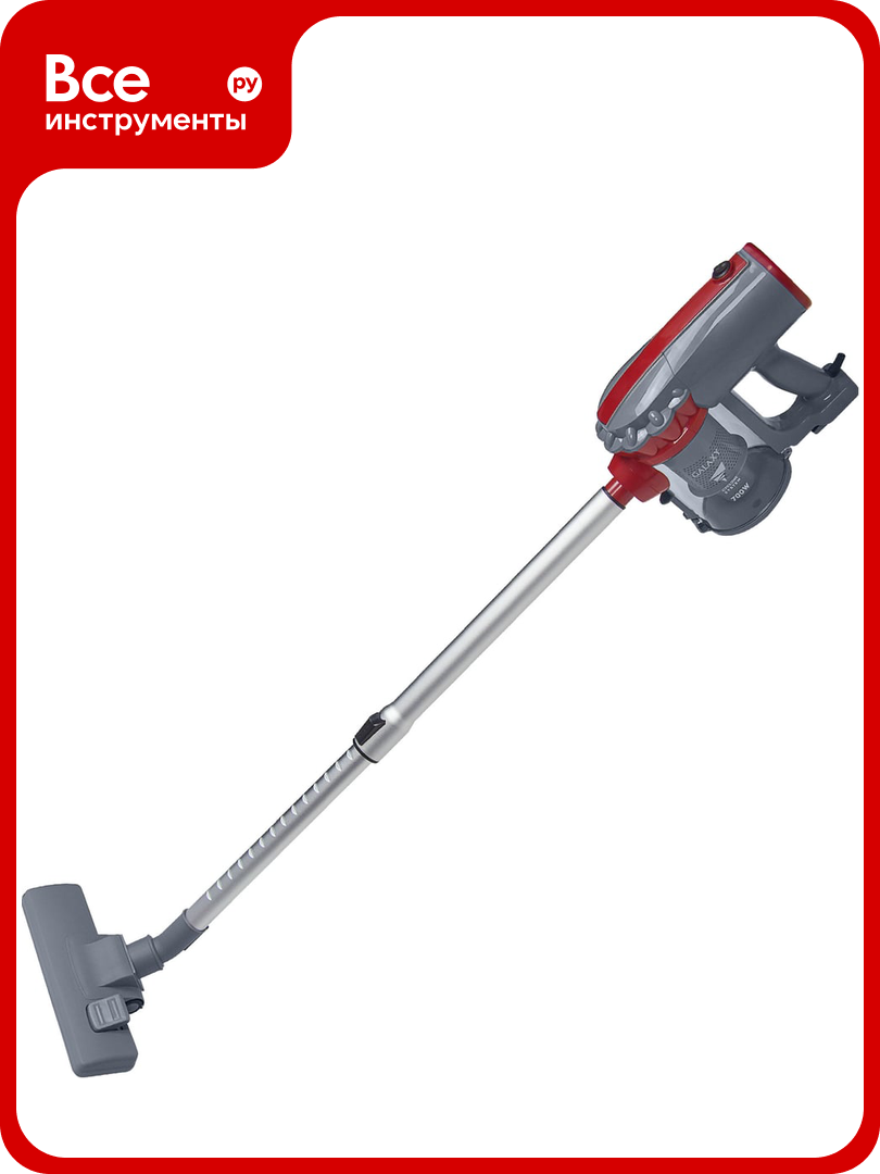 Пылесос Galaxy LINE GL 6255, серый с красным, вертикальный проводной, 700 Вт, 0,5 л, 7040162550