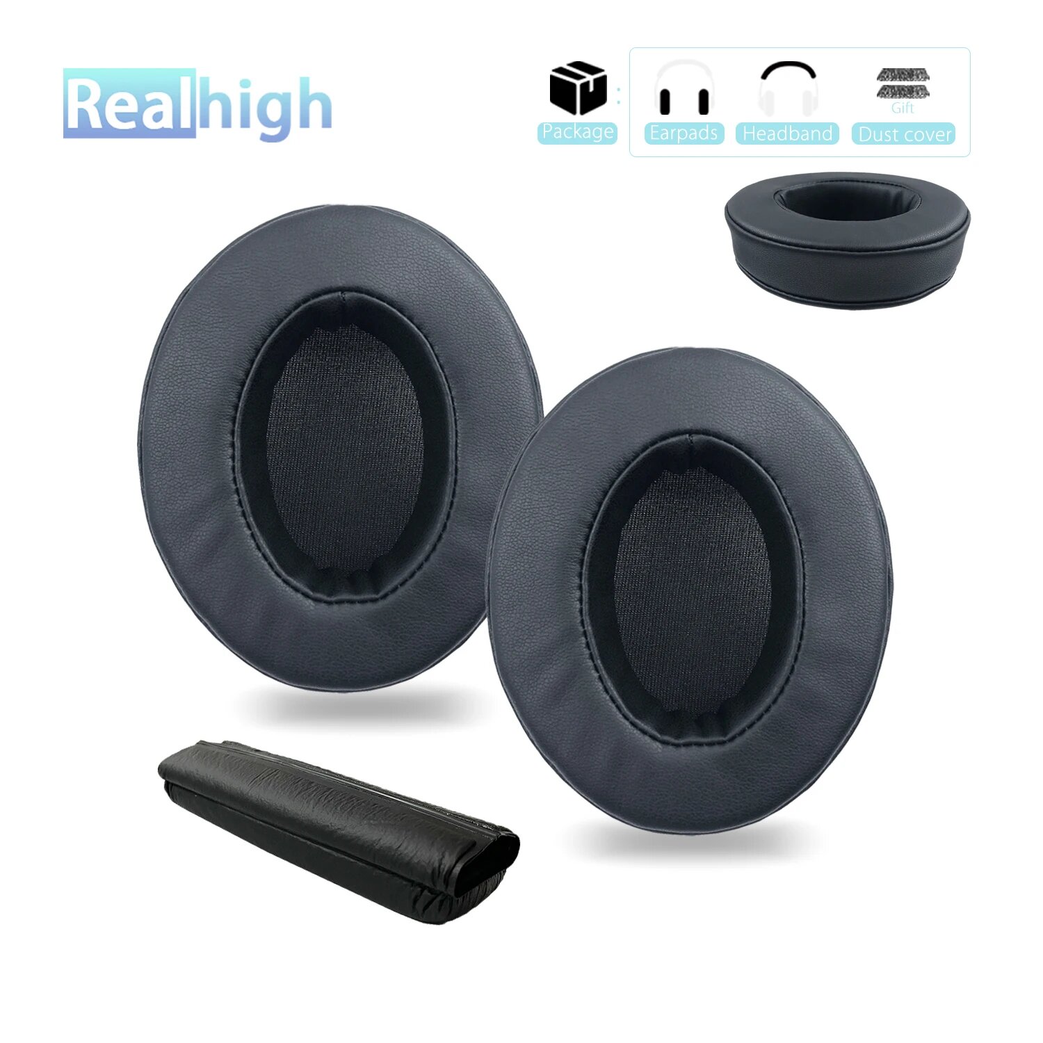 Realhigh Replacement Earpad For SENNHEISER HD280 HD280PRO Headphones Thicken Memory Foam Cushions Headband