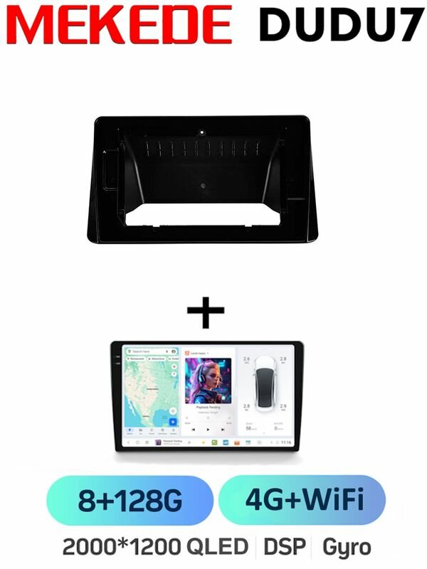 Магнитола Mekede 10" DUDU7 8/128 Gb для Mitsubishi Eclipse Cross 1 2017-2021 F2 для Android магнитол 2 di carpay Android