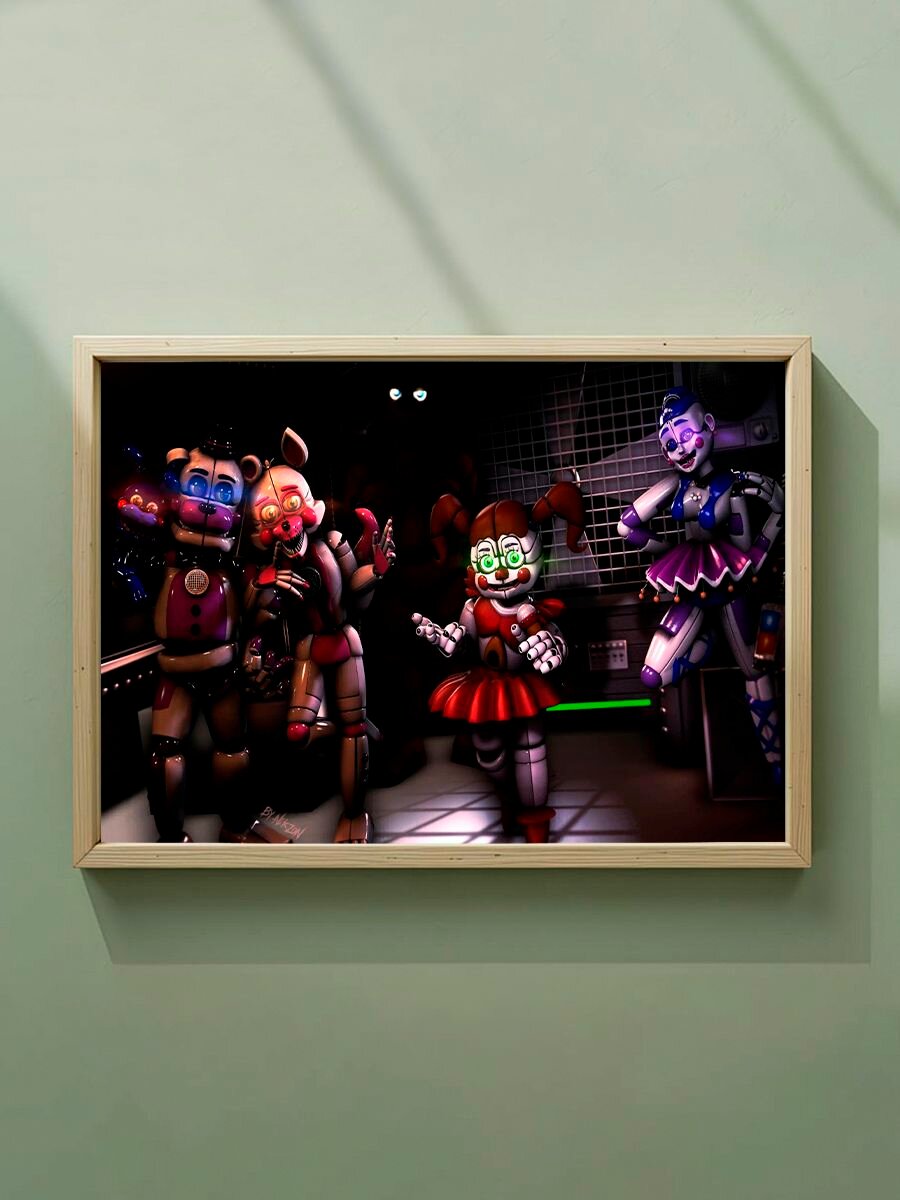 Постер, плакат на стену "Five Nights at Freddy's / Фнаф 5 " 42 см х 29,7 см (А3)