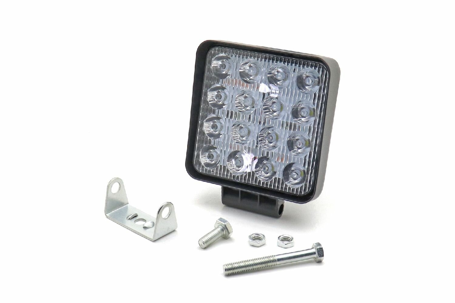 Фара светодиодная 48W 16 диодов SMD, 35мм квадрат. мет. корпус, дальний свет (Spot)