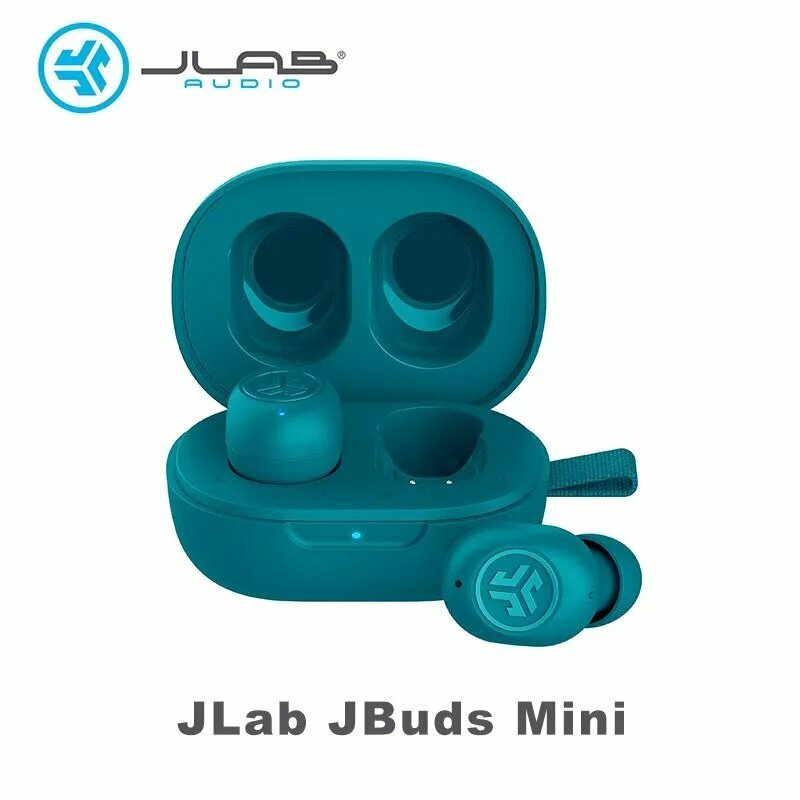 JLab Наушники беспроводные с микрофоном JLab JBuds Mini, Bluetooth, USB Type-C, зеленый