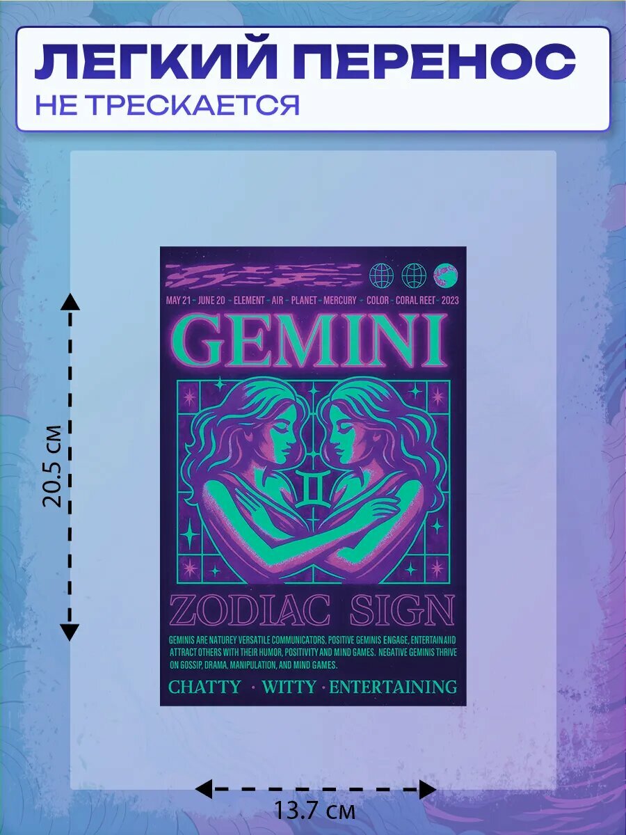 Термонаклейка Gemini — фото 1