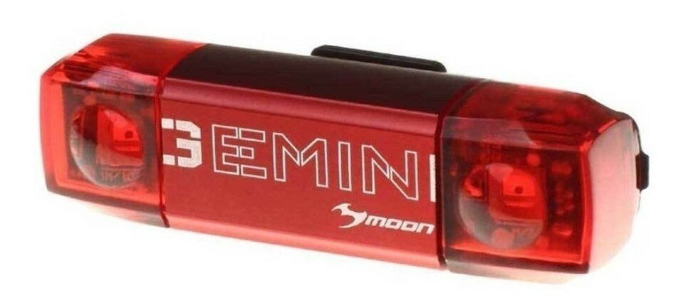 Задний велосипедный фонарь Moon Gemini R, 30 лм, 7 режимов, USB
