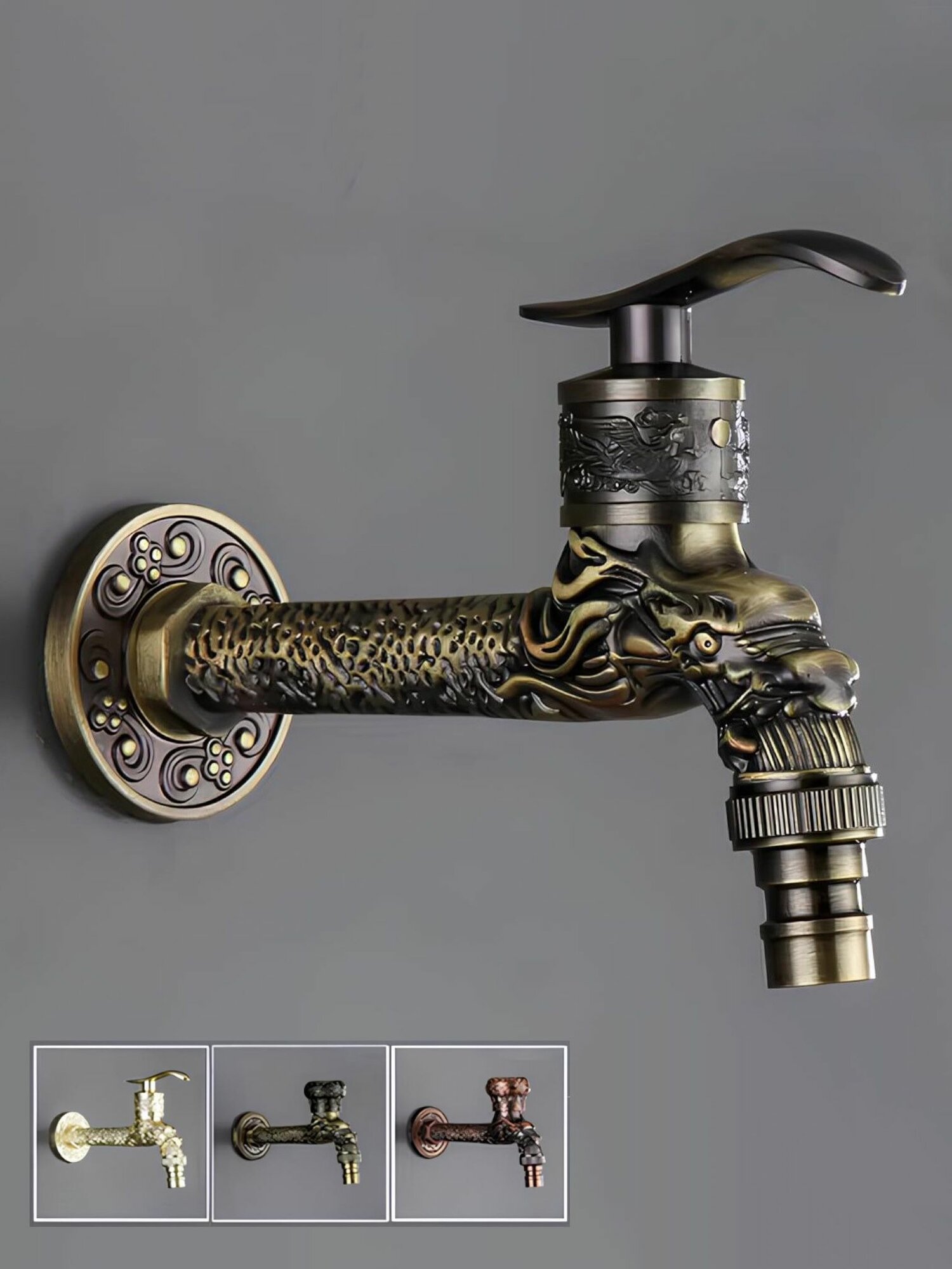 Кран садовый водоразборный со штуцером, 1/2", 15 см, DO.KORONA