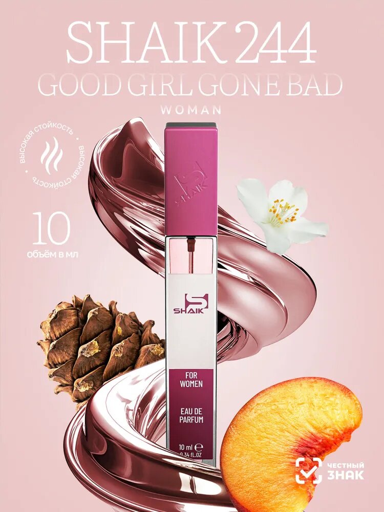 SHAIK Парфюмерная вода женская SHAIK 244 GOOD GIRL турецкие масляные духи гуд герл 10 мл