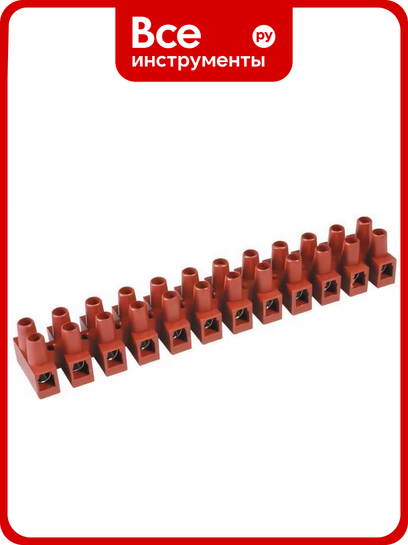 Клемник 12р, 150°С, 450V, 57A, 10кв. мм DKC 43412FV, 10мм, из фибергласа
