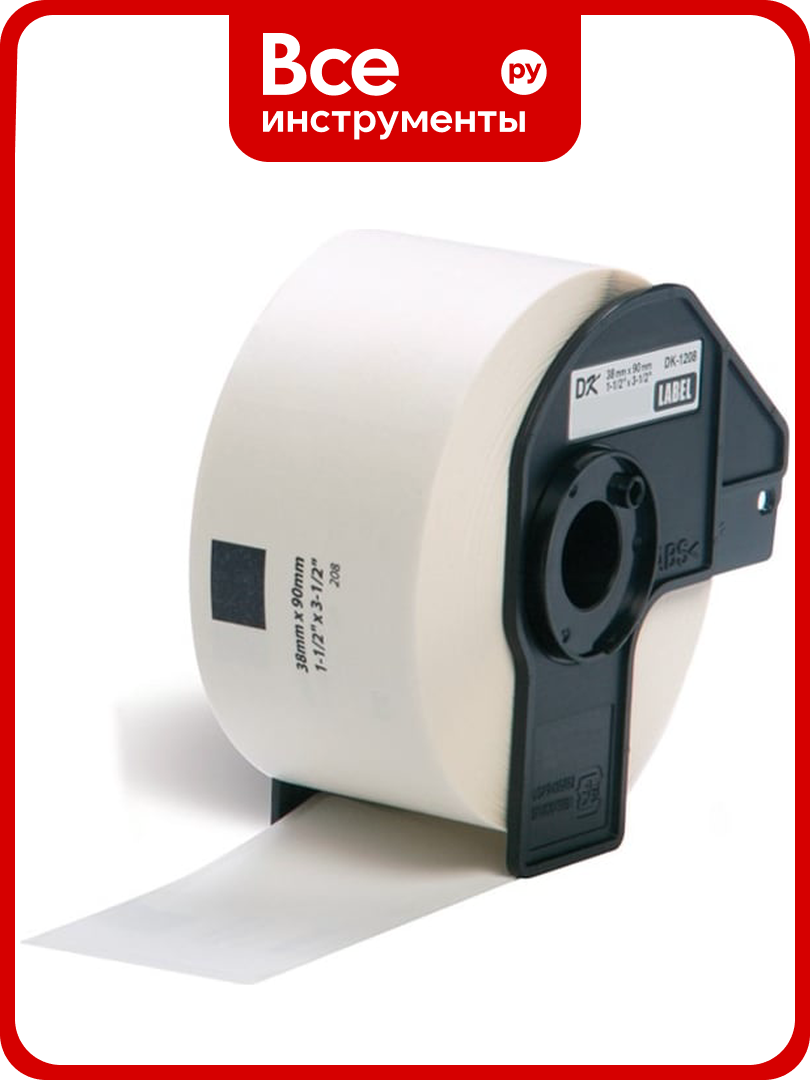 Лента Solution print Solutionprint SP DK11208 (Brother DK11208) 38x90 мм, черный на белом