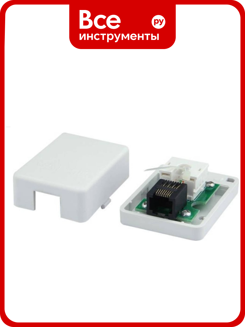 Универсальная розетка DKC CAT5E Keystone, 1 порт RNW5E1WH, пластиковый корпус, белый цвет, степень защиты