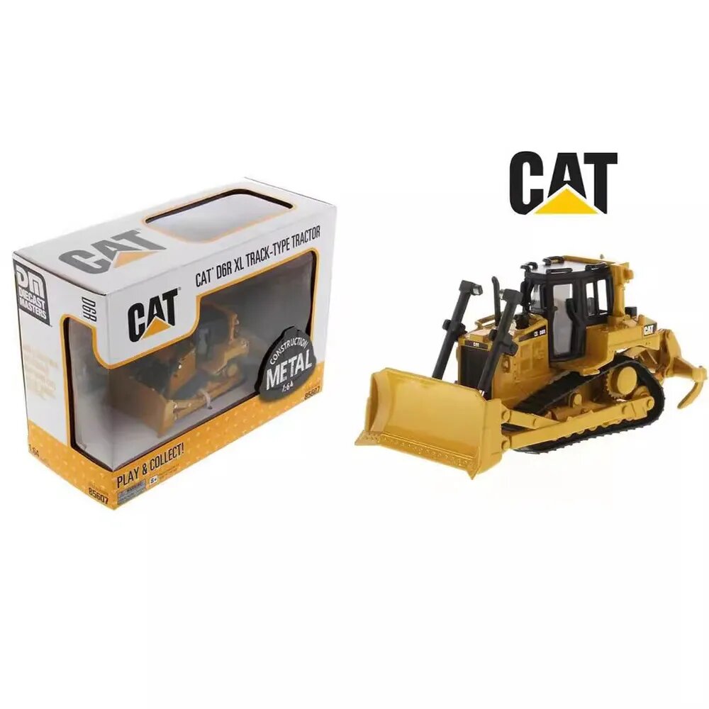 DM(85691) Модель бульдозера CAT D6R 1:64 металлическая реалистичная игрушка-подарок для детей Топ продаж 2025, Хит продаж, Высокое качество