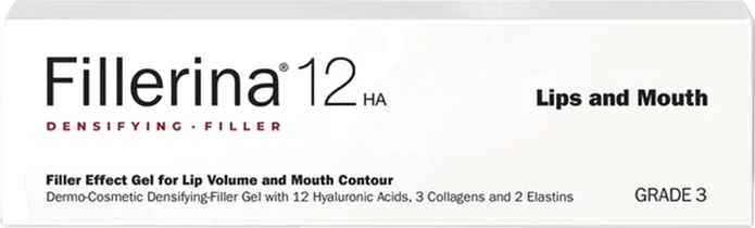 Fillerina Гель-филлер для объема и коррекции контура губ, уровень 3 Fillerina 12HA Densifying-Filler Lips and Mouth Grade 3 30ml