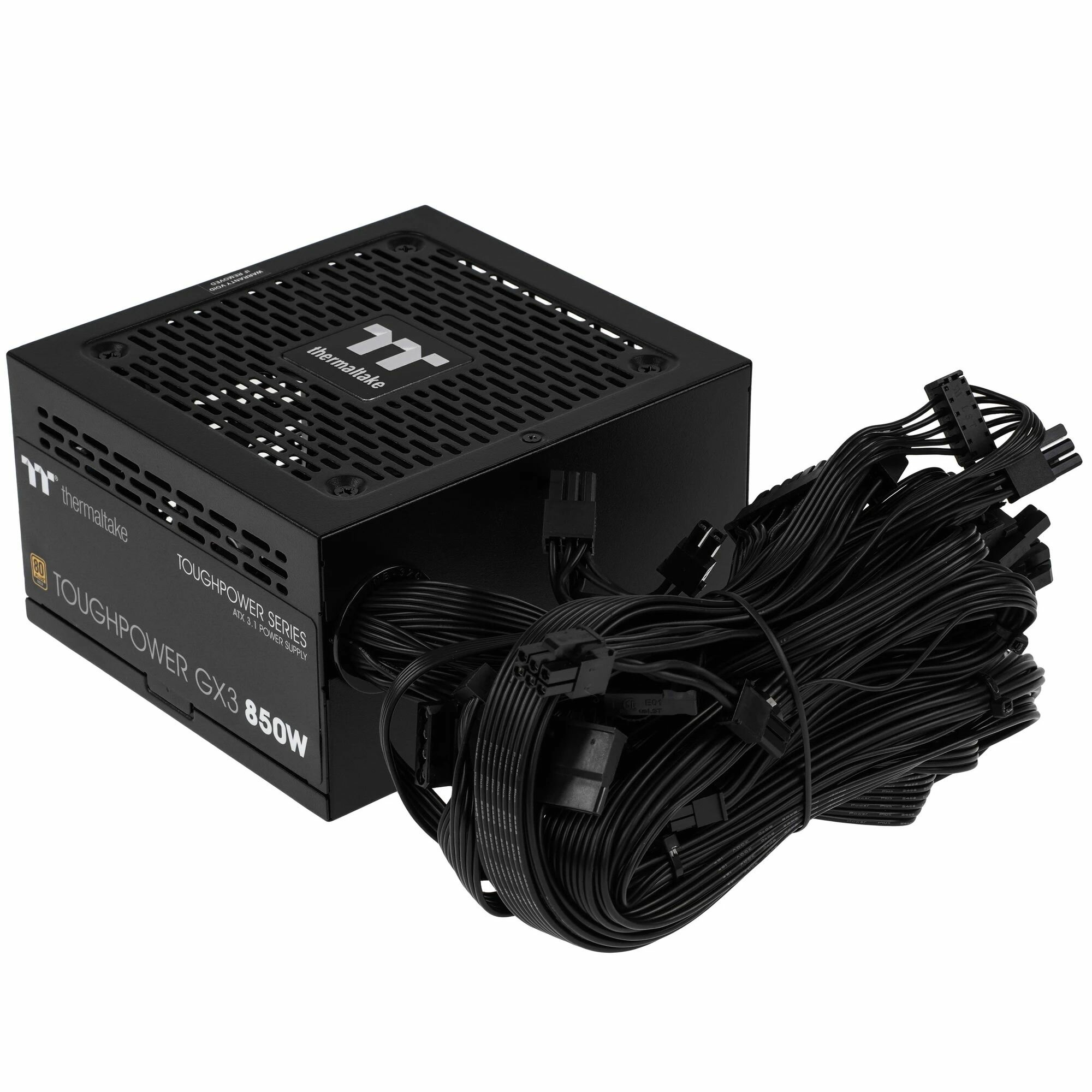 Блок питания Thermaltake Toughpower GX3 850W 80 Plus Gold (PS-TPD-0850NNFAGE-C) черный - ATX 24-пин, 4 pin + 4 pin x2 CPU, 6 SATA, 4 x 6+2 pin, 12vhpwr (12+4pin) PCI-E