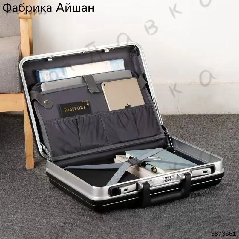 Кейс ударопрочный чемодан для документов и вещей, кодовый замок, формат А4, ABS пластик — фото 1