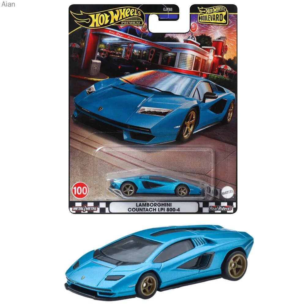 Машинка Mattel Premium GJT68 Lamborghini Countach Lpi 800-4 Игрушечная модель 1/64 масштаб