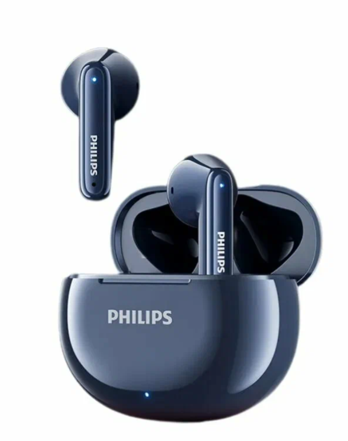 Беспроводные TWS-наушники Philips TAT1199 , Bluetooth 5.4, 70 часов работы, 13 мм драйвер, AI шумоподавление звонков, IPX4, синий