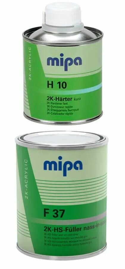 MIPA F37 HS Fillprimer Грунт мокрый-по-мокрому полиуретановый серый (1л+0,25л)