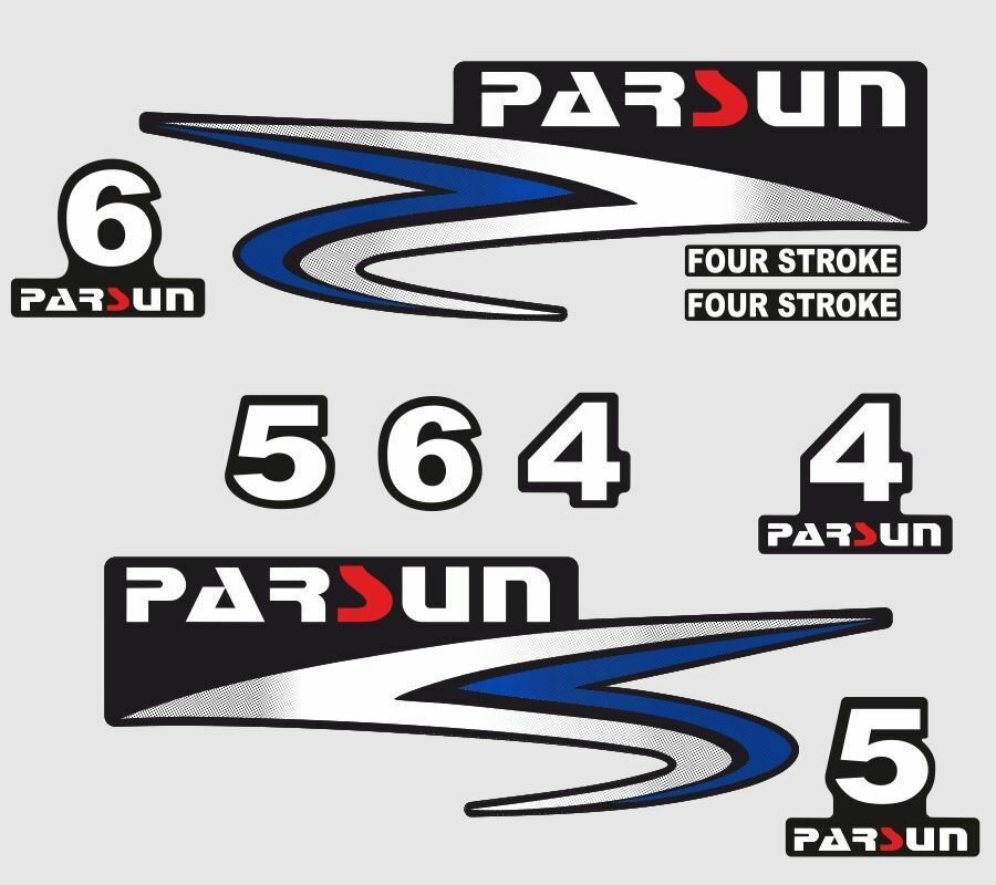 Наклейка на колпак лодочного мотора Parsun 4-5-6