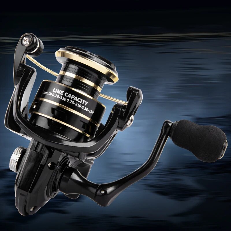 Спиннинговая Катушка Billings Fishing Reel Серии 1000-7000, Металлическая Шпуля, Тормоз 3000 Series