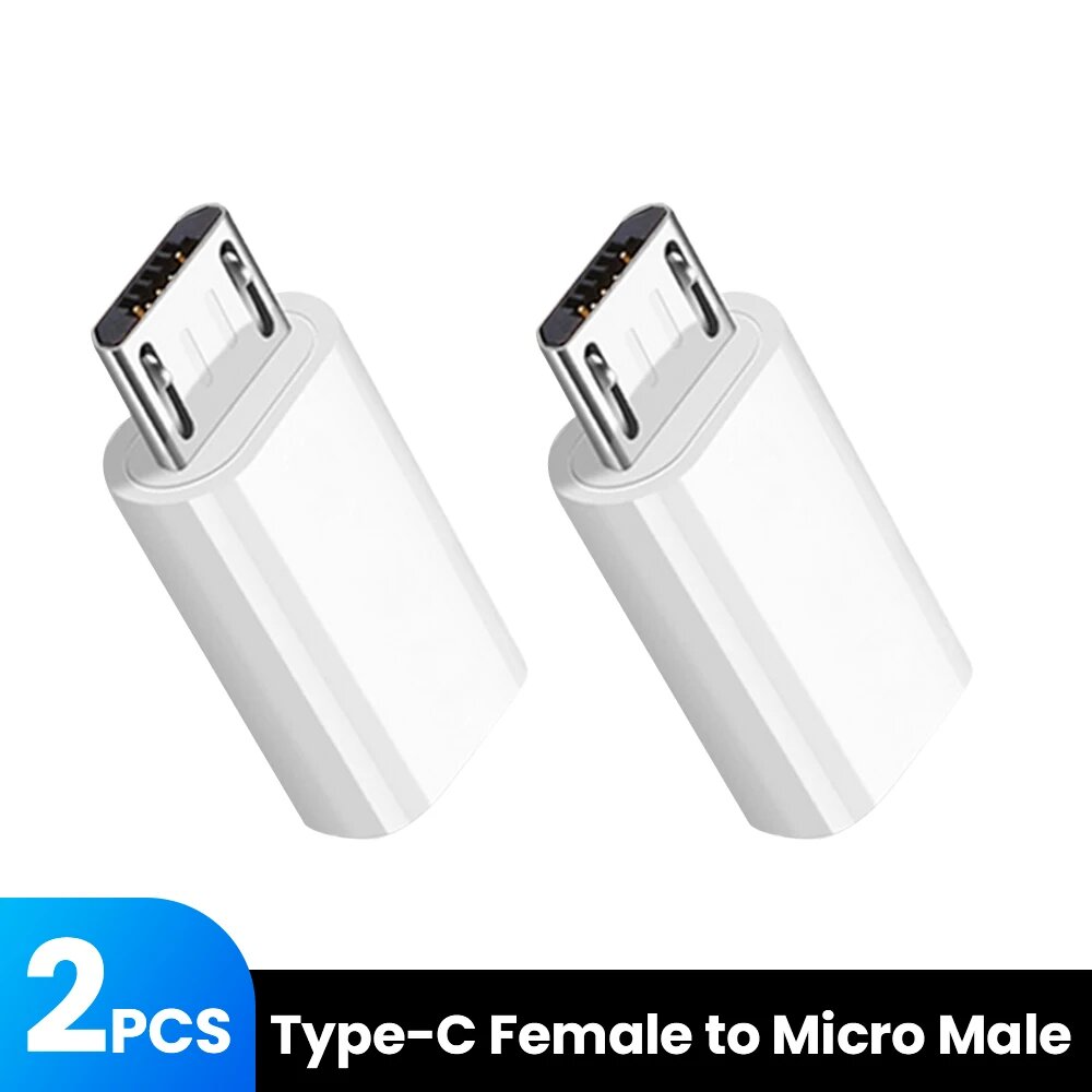 Адаптер Type C-Micro USB, 1-10 шт, разъем для зарядки и передачи данных, переходник Micro 2pcs