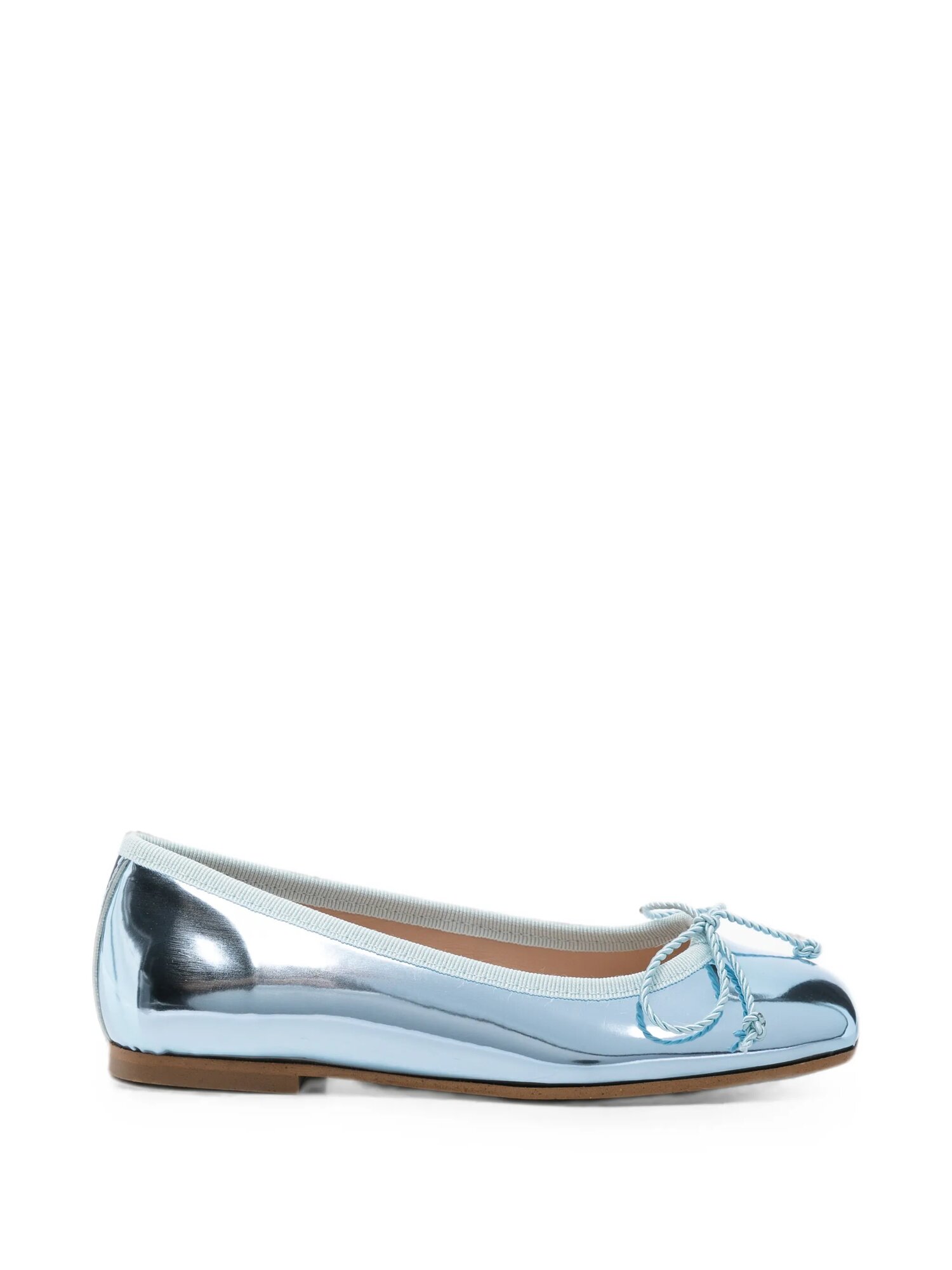 Балетки Metallic-effect bow-detail ballet flats