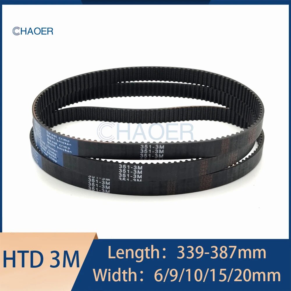 Зuidid HTD 3M зубчатый ремень 3 мм 6/9/10/15/20 мм 3M-387mm-129Teeth, 1pc width 6mm