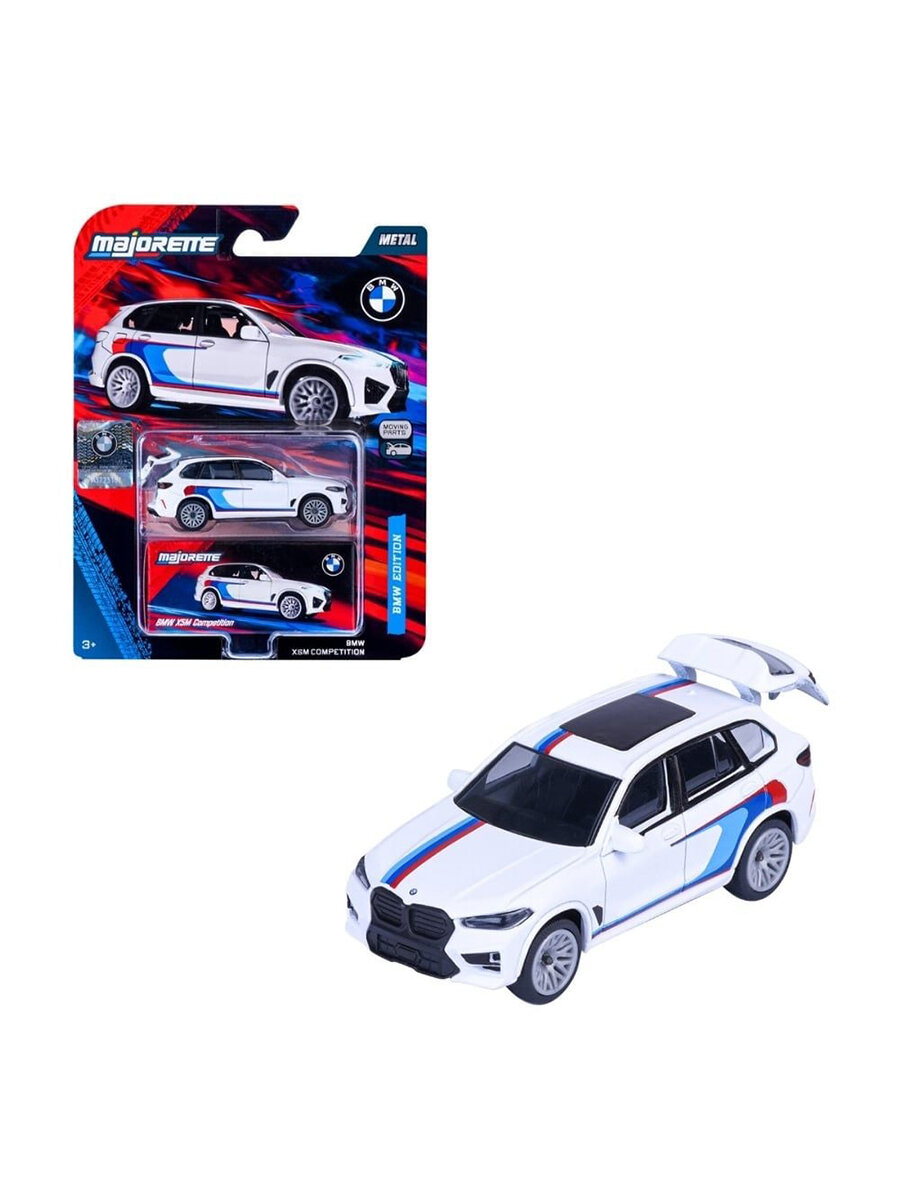 Majorette BMW X5M Competition Die-Cast Model / игрушечная машинка в масштабе 1:64, изготовленная из легкосплавного материала, с классным трехцветным покрытием, подходит для коллекции или подарка