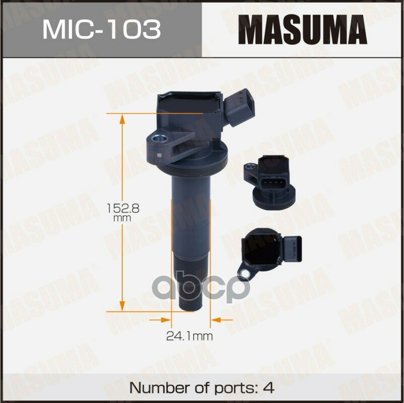 Катушка зажигания! Citroen C1, Peugeot 107, Toyota Avensis/Aygo/Corolla 1.0-1.8i 99> Masuma арт. MIC-103