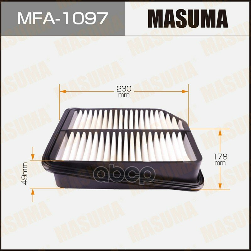 Фильтр, применяется на Suzuki Grand, с 2005 года, артикул MFA1097. Masuma арт. MFA-1097