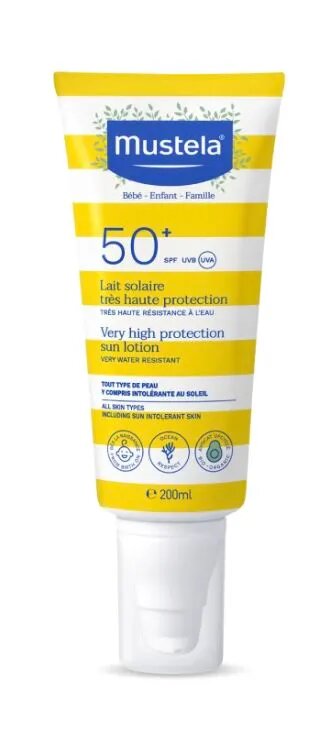 Mustela SPF 50+ Солнцезащитный крем для лица и тела с высокой степенью защиты 200 мл