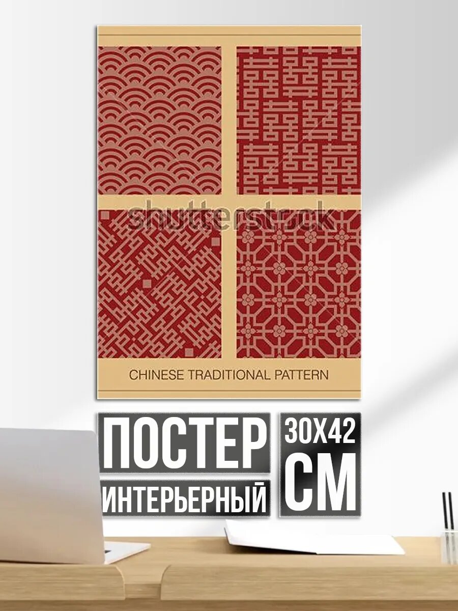 Плакат постер Китайский узор