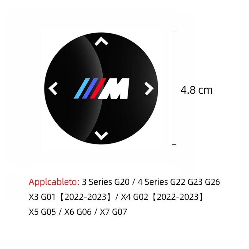 Накладка на кнопку BMW M Power, 4.8cm