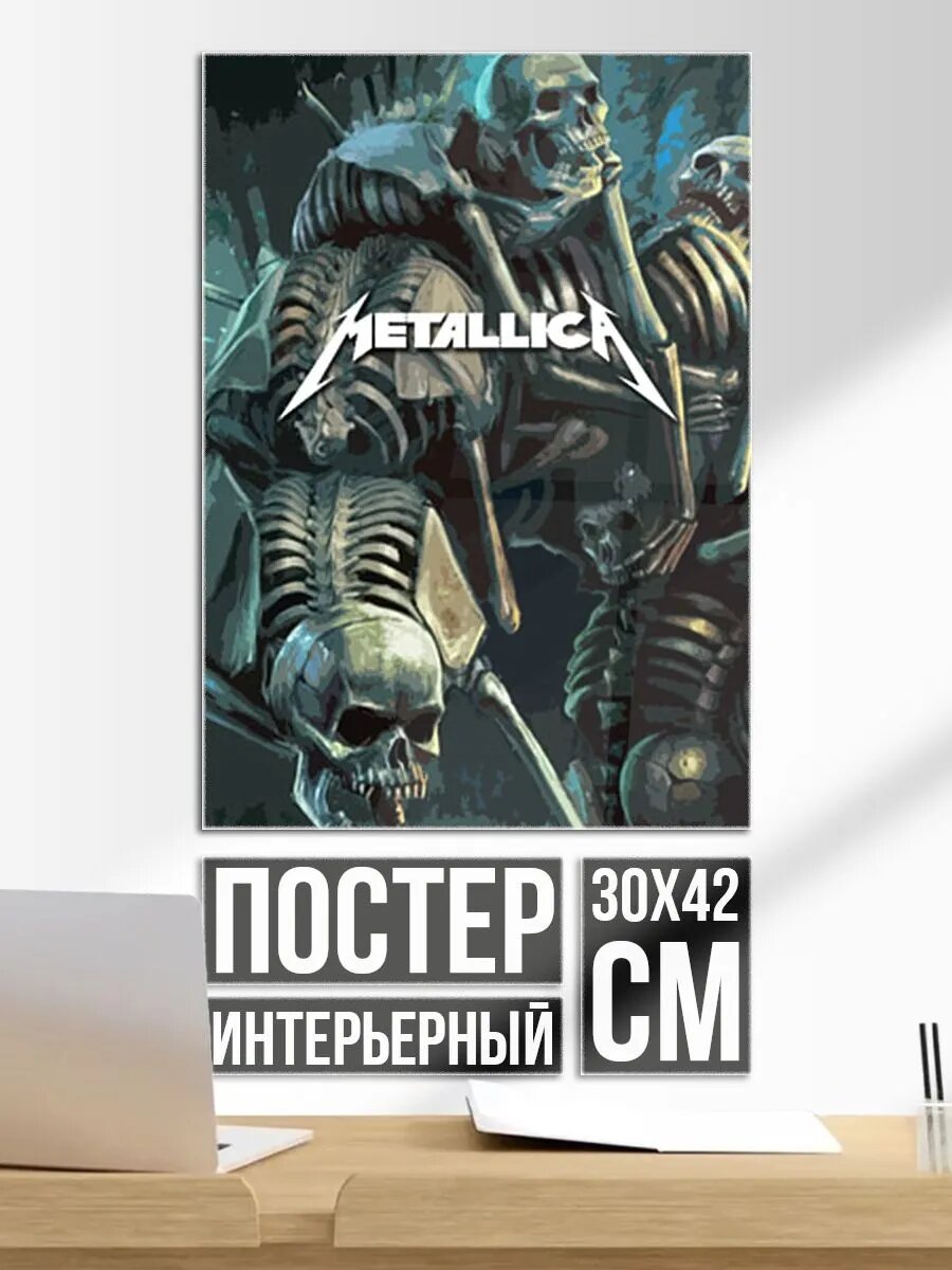 Постер на стену Metallica Metal Skull
