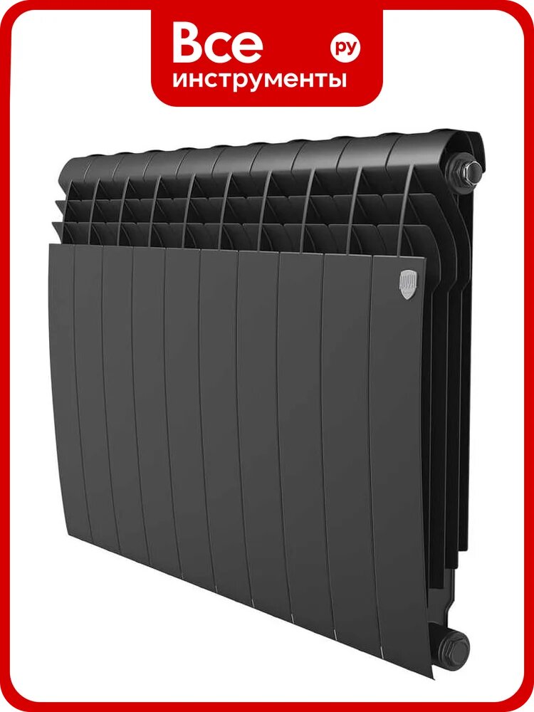 Радиатор биметаллический ROYAL THERMO BILINER B 500 черный, 10 секц. НС-1682285