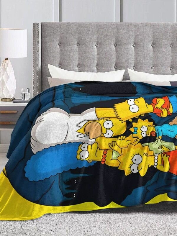 Плед The Simpsons Пледы Симпсоны Симпсон Homer Marge Bart Lisa Maggie (Цвет товара: симпсоны 7; Ширина: 100 см; Длина: 125 см; Размерность: 1-спальное)