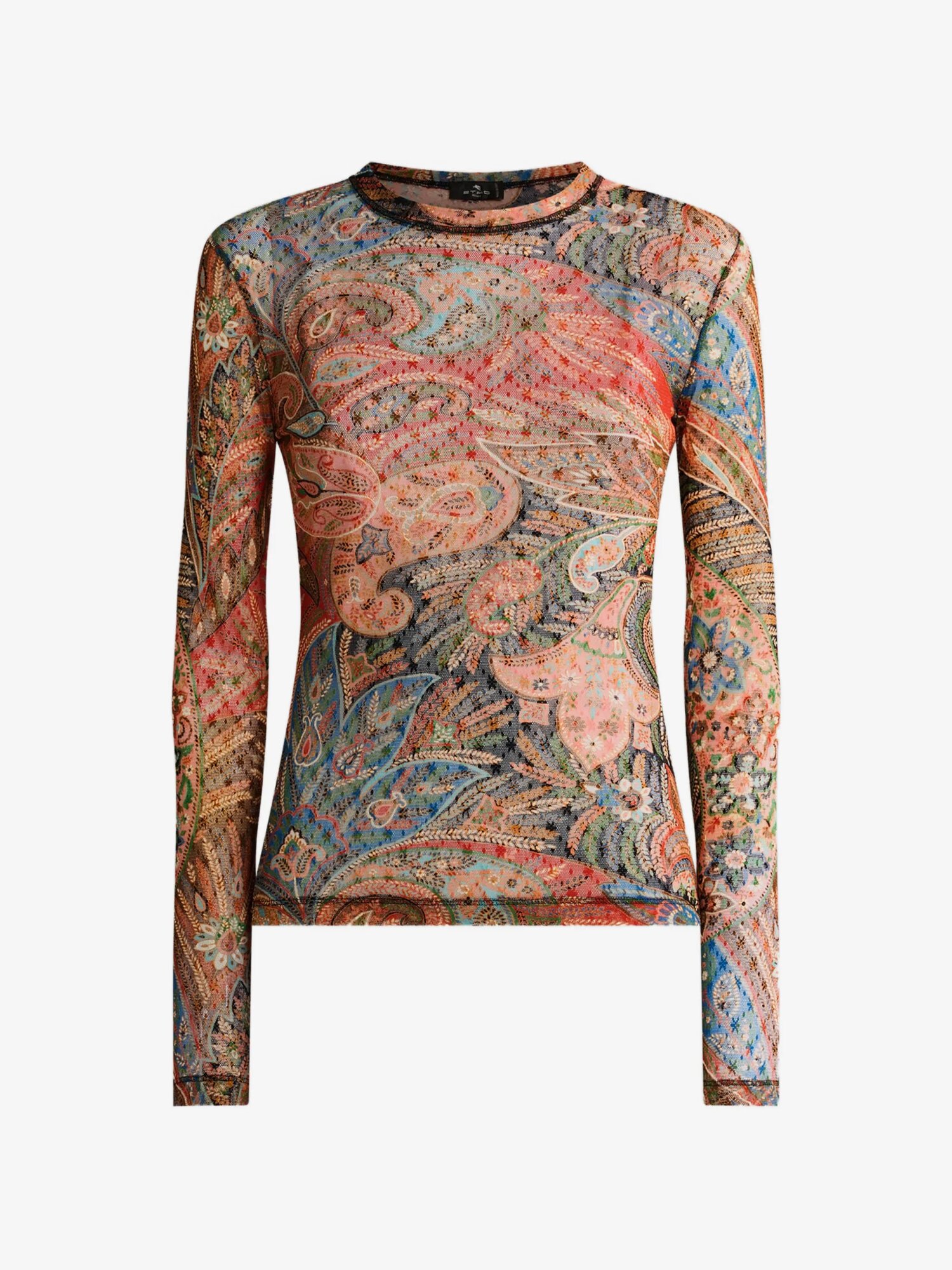 Топ Paisley tulle long-sleeve top