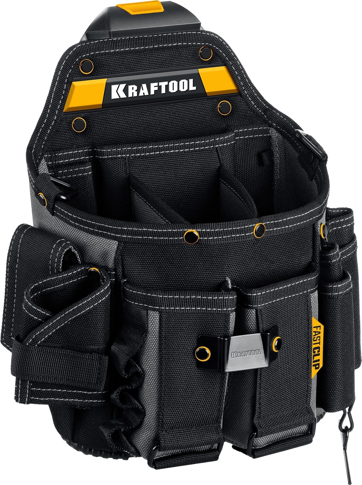 Сумка для инструментов Kraftool KPB-23 23карм. черный/желтый (38766)