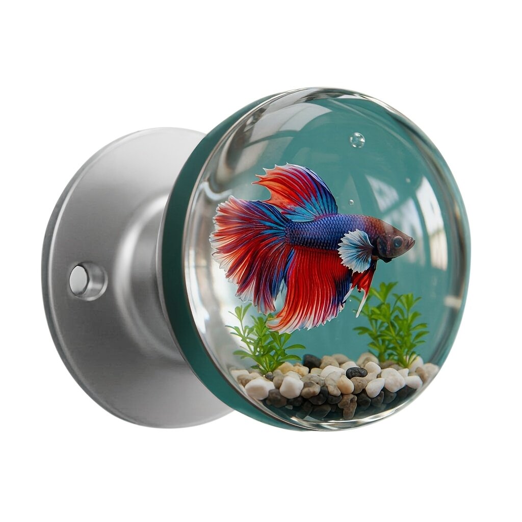 Декоративная ручка для шкафа из смолы с кристаллом в форме розы, цвет Guppy