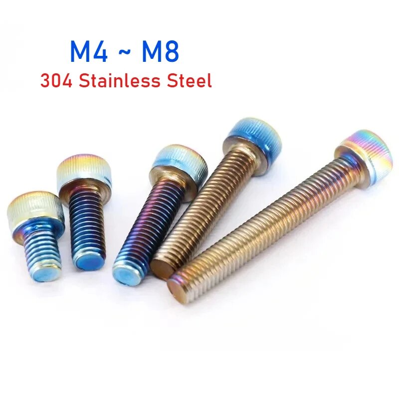 Цветные винты Huiruixin из нержавеющей стали M4 M5 M6 M8 8-50 мм M4x25mm(5pcs)